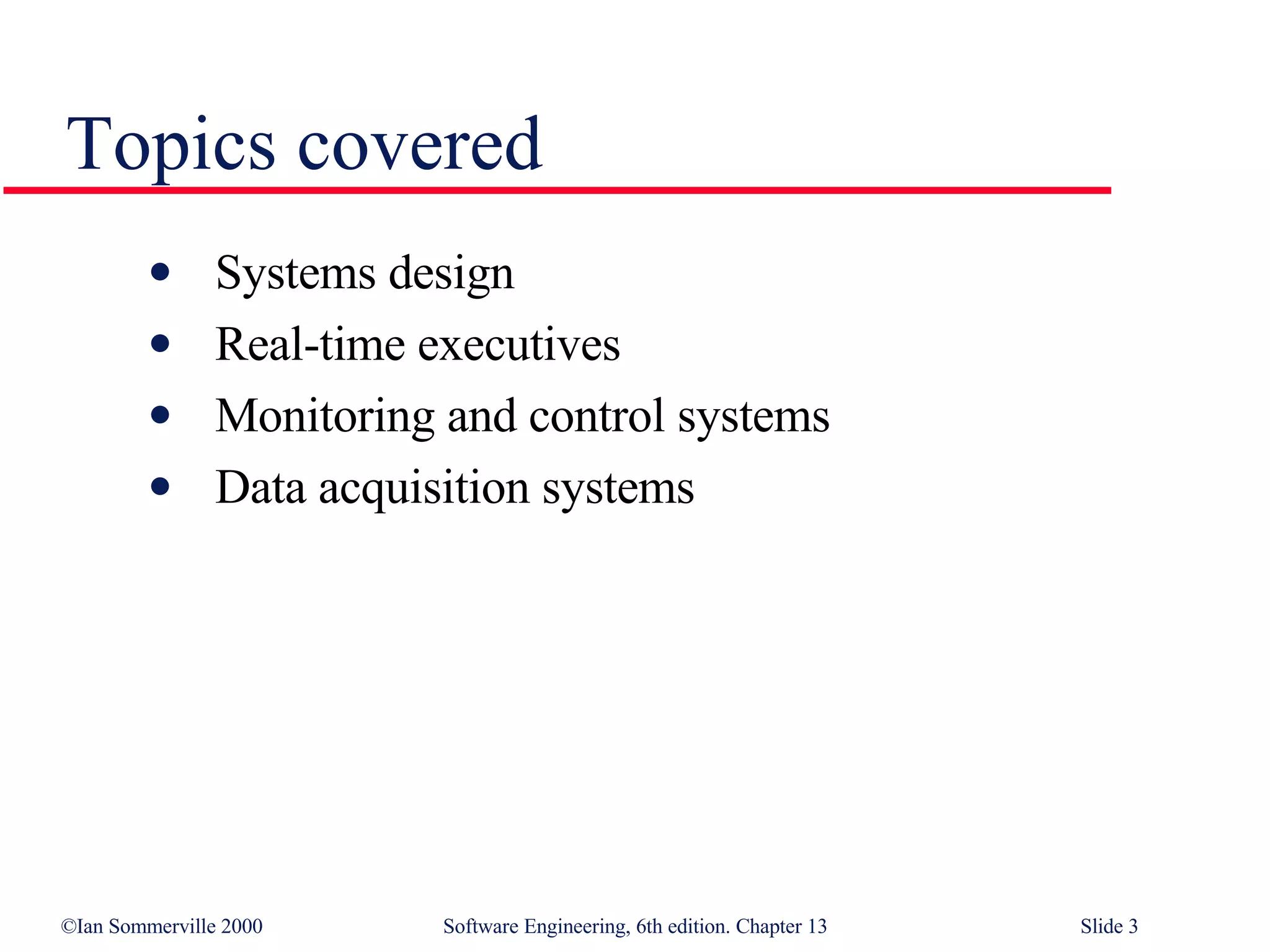 Real Time Software Design In Software Engineering Se13 Ppt