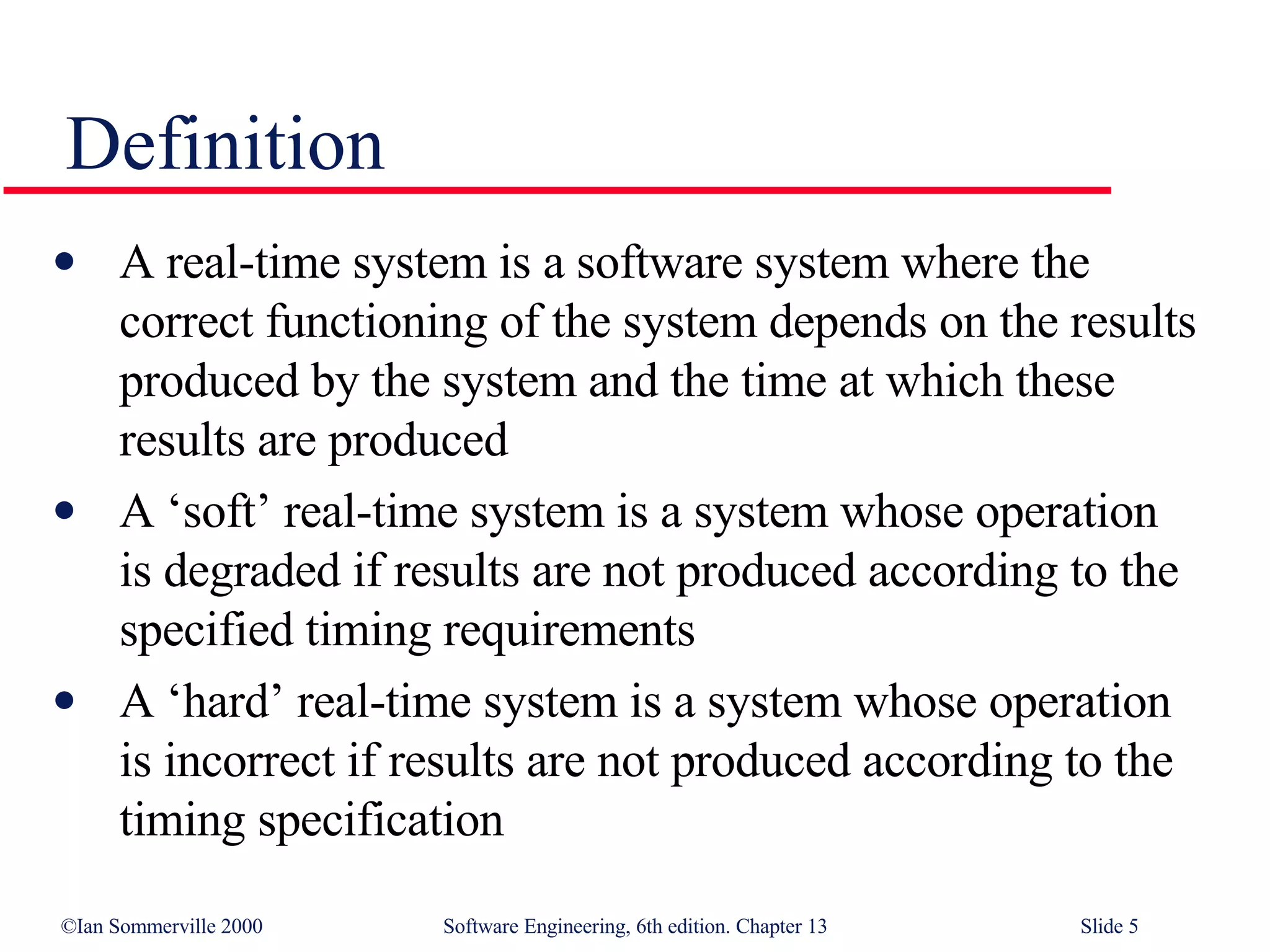 Real Time Software Design In Software Engineering Se13 Ppt