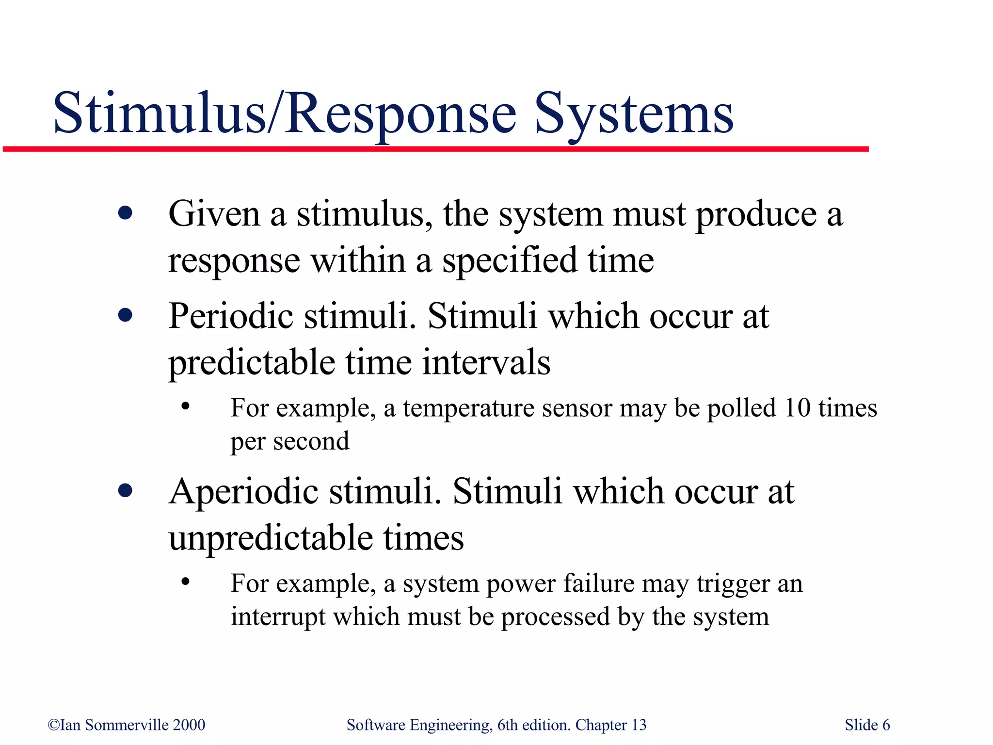 Real Time Software Design in Software Engineering SE13 | PPT