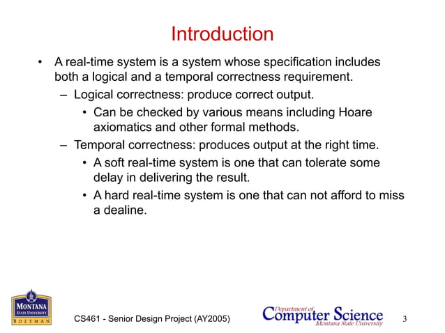 Introduction to real time systems and distributed file systems | PPT