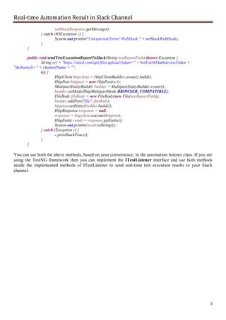 Real-time Automation Result in Slack Channel | PDF