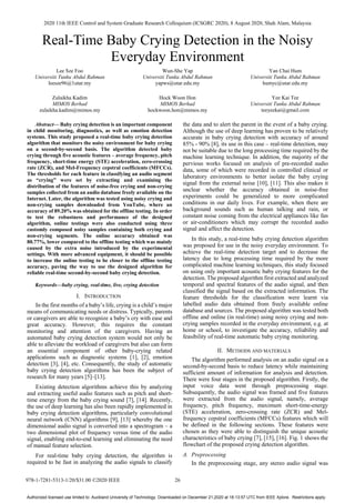 Real time baby crying detection in the noisy everyday environment | PDF