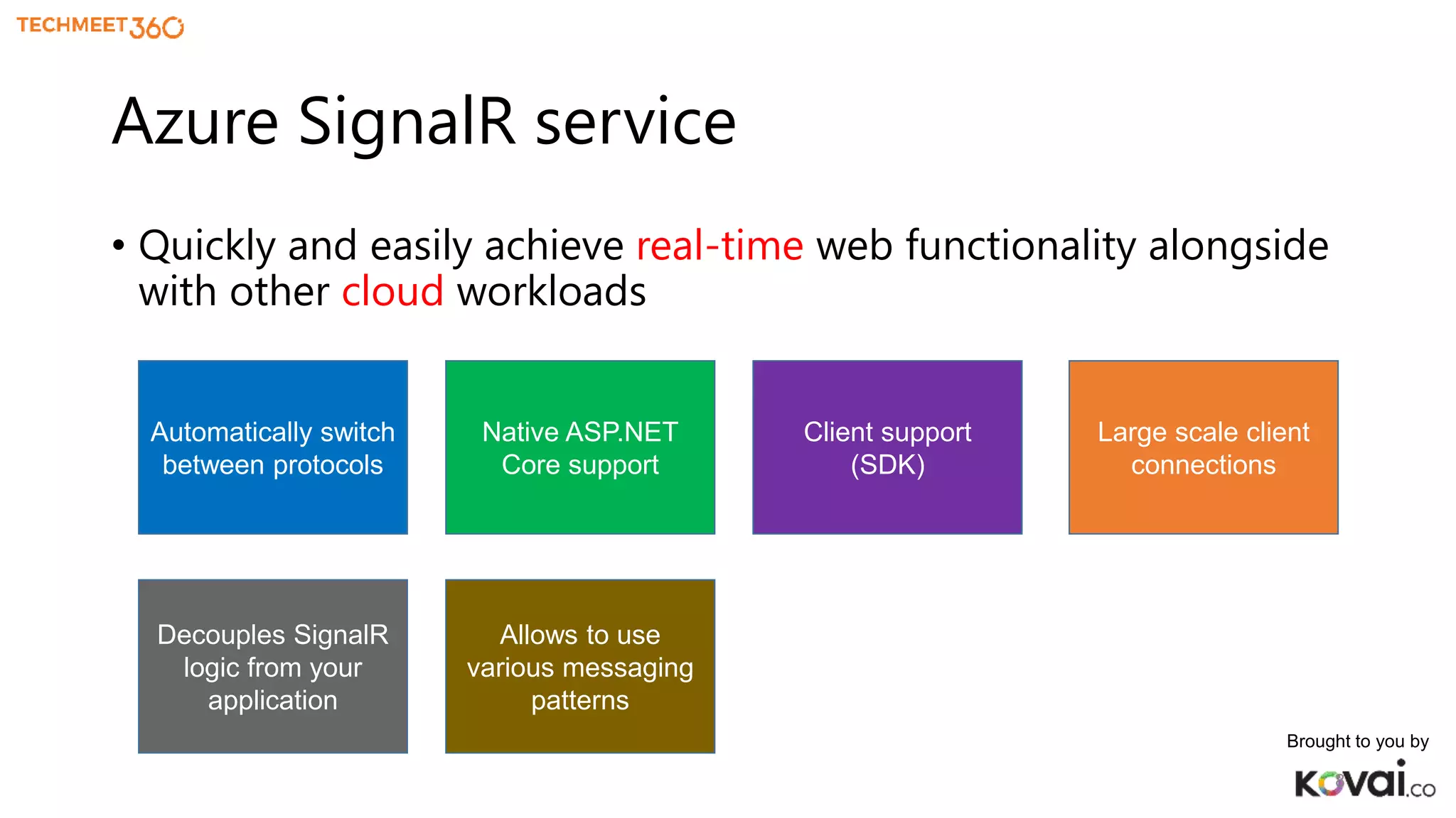 Real time communication with Azure Functions with Azure SignalR | PPTX