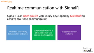 Real time communication with Azure Functions with Azure SignalR | PPTX