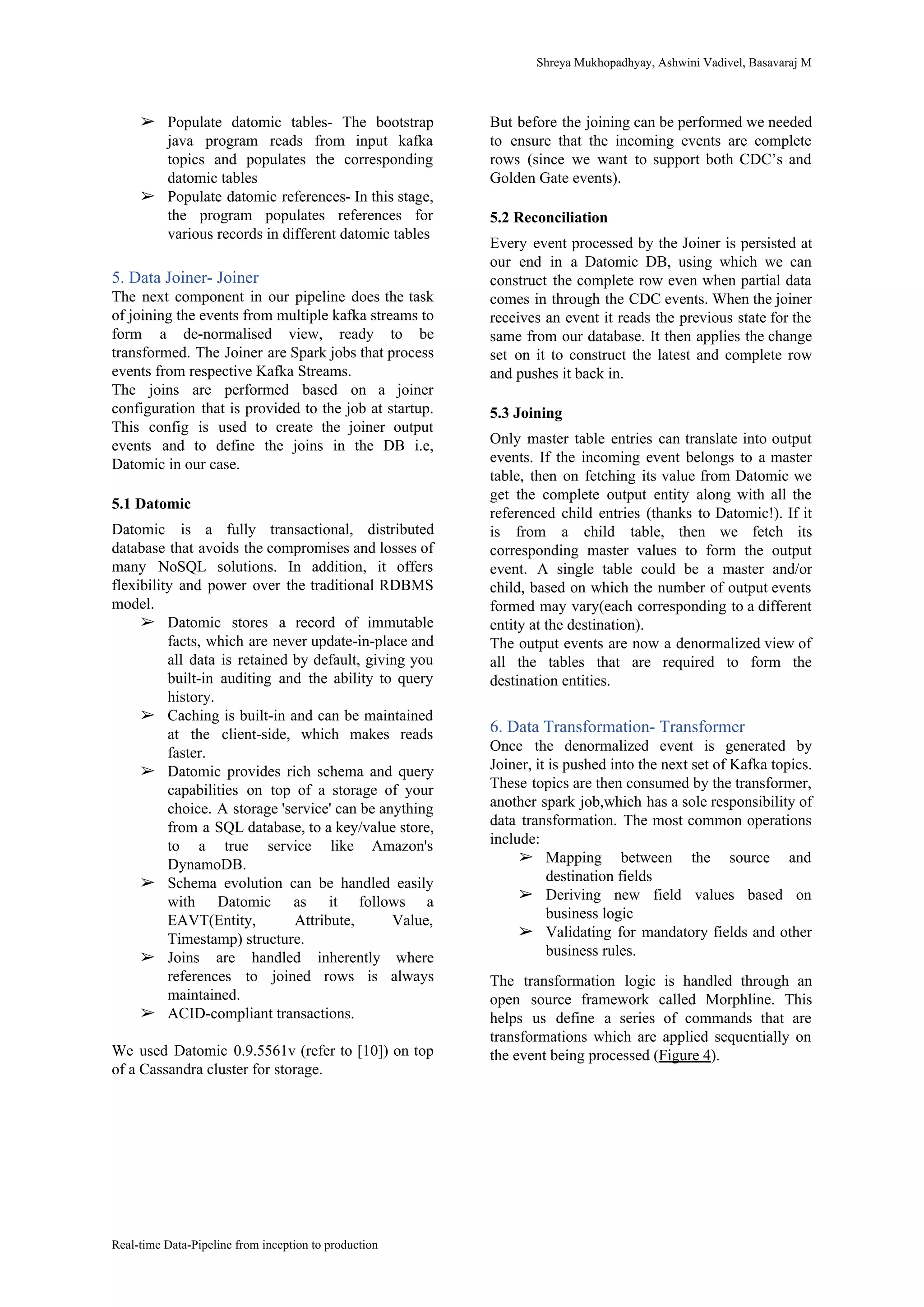 Real time data-pipeline from inception to production | PDF