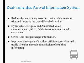 Real time information systems in Transportation | PPTX | Rail Travel ...