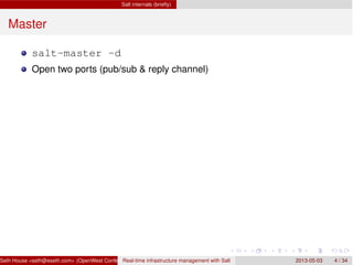Real-time Infrastructure Management with SaltStack - OpenWest 2013 | PPT