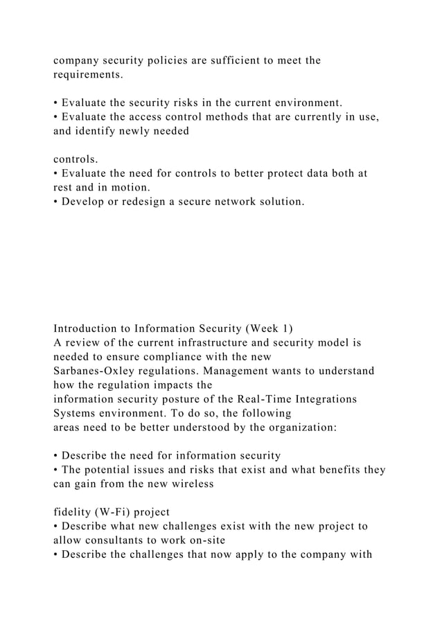 REAL-TIME INTEGRATION SYSTEMS Computer Systems Security .docx