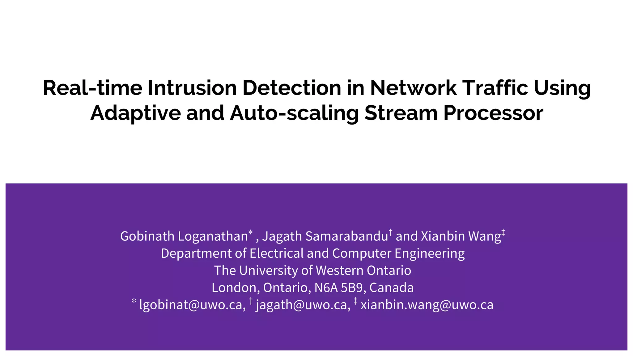 Real Time Intrusion Detection In Network Traffic Using Adaptive And