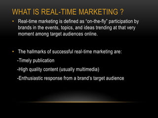 Real time marketing | PPT