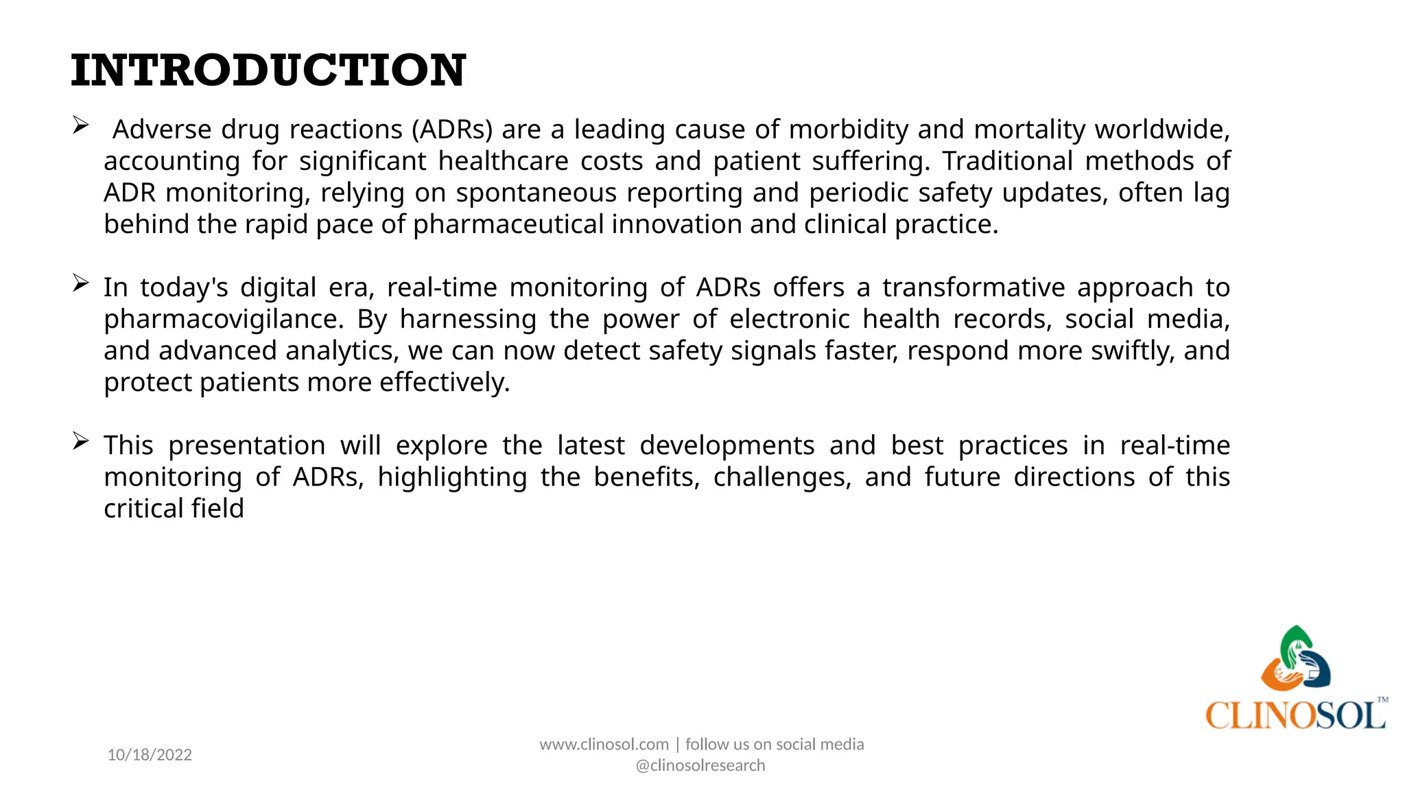 Real-Time Monitoring on Adverse Drug Reactions (ADRs). | PPTX
