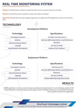 Real-Time Monitoring System For Healthcare Services - Silver touch | PDF