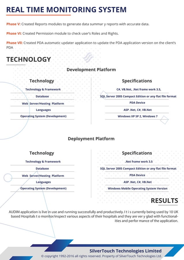 Real-Time Monitoring System For Healthcare Services - Silver touch | PDF