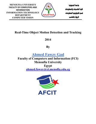 MATLAB Code + Description : Real-Time Object Motion Detection and ...