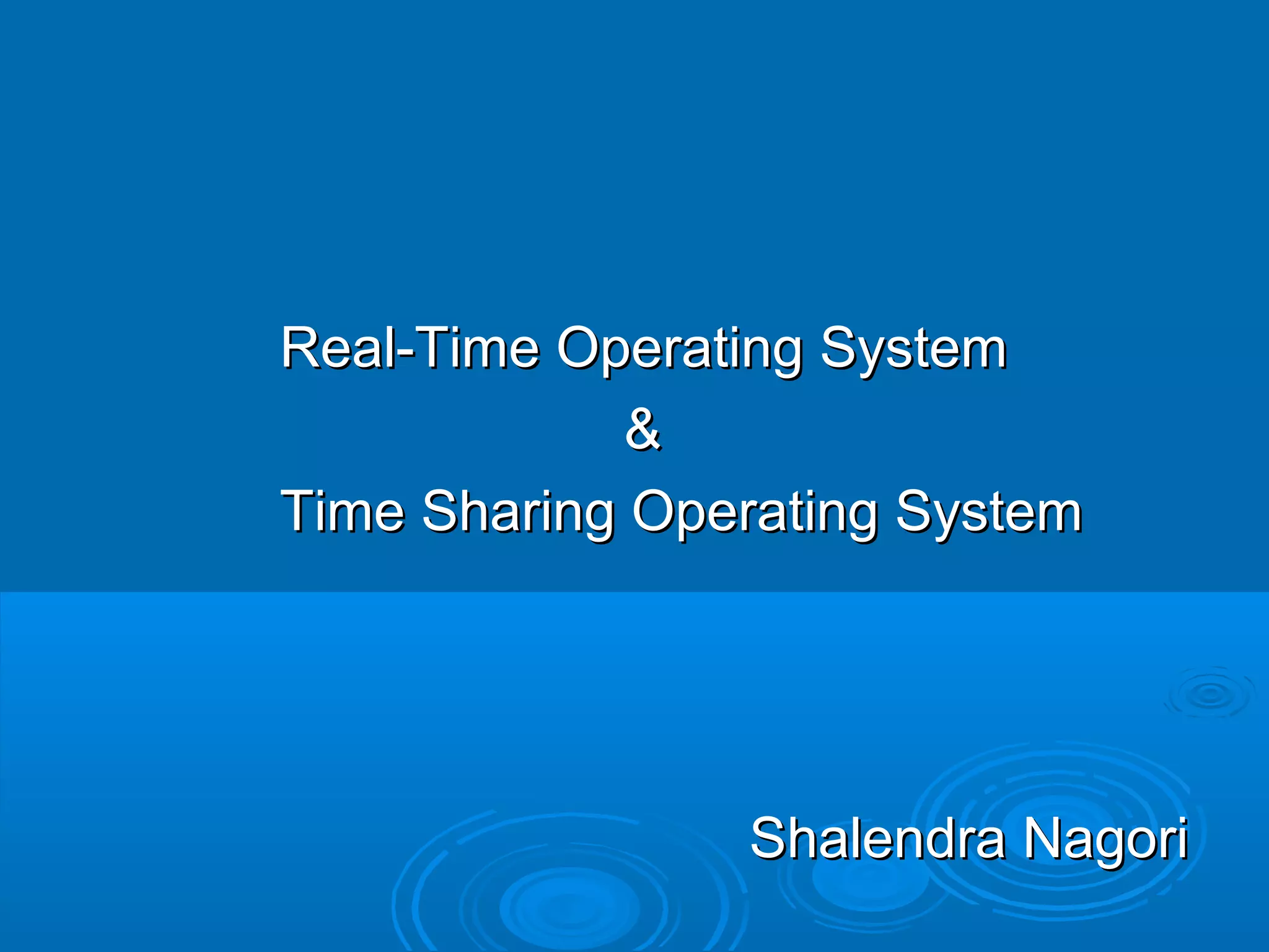 Real time operating system | PPT