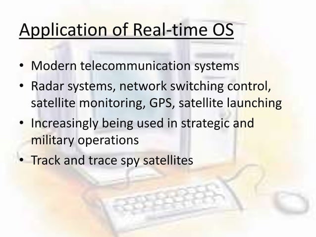 Real time operating system | PPTX