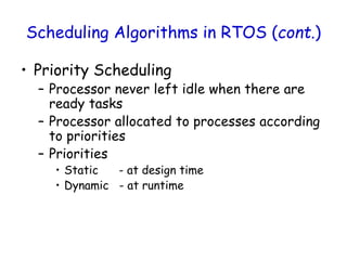 Real-Time Operating Systems Real-Time Operating Systems RTOS .ppt | Operating Systems | Computer ...
