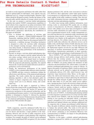 Real time path planning based on hybrid-vanet-enhanced transportation system | PDF | Computer ...