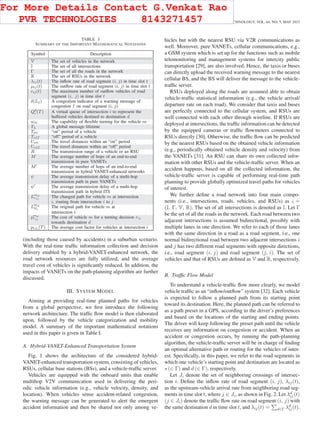 Real time path planning based on hybrid-vanet-enhanced transportation system | PDF | Computer ...