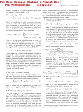 Real time path planning based on hybrid-vanet-enhanced transportation system | PDF | Computer ...