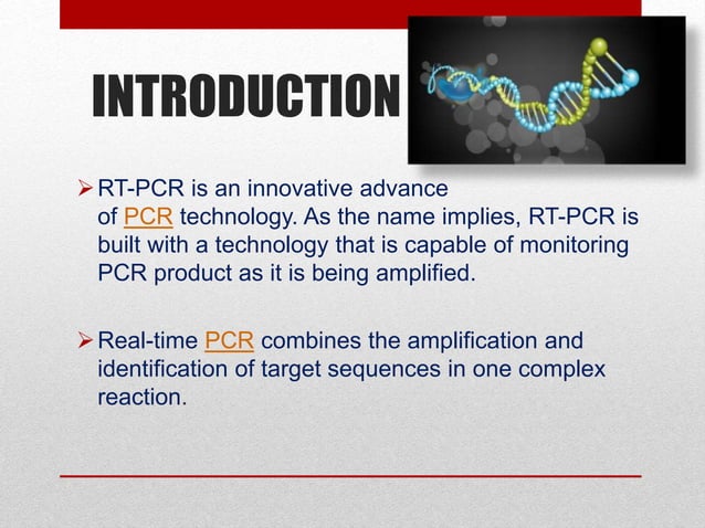 REAL-TIME PCR.pptx by UMNA FATIMA- BIOMED | PPTX | Chemistry | Science