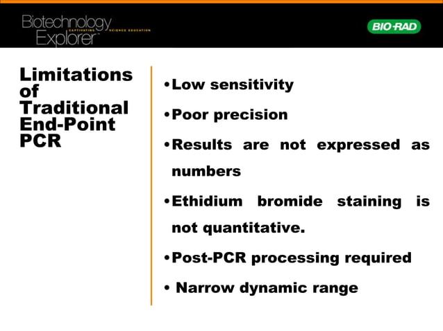 Real-Time PCR Basics the polymerase chain reaction is process of ...