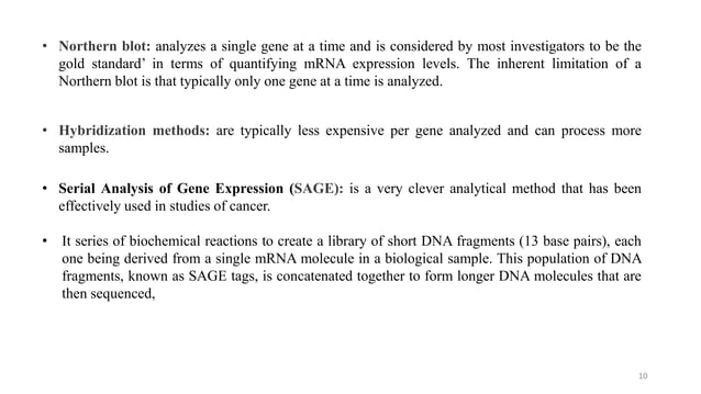 Real time pcr, reverse transcripta pcr, gene expression methods and microarray | PPTX
