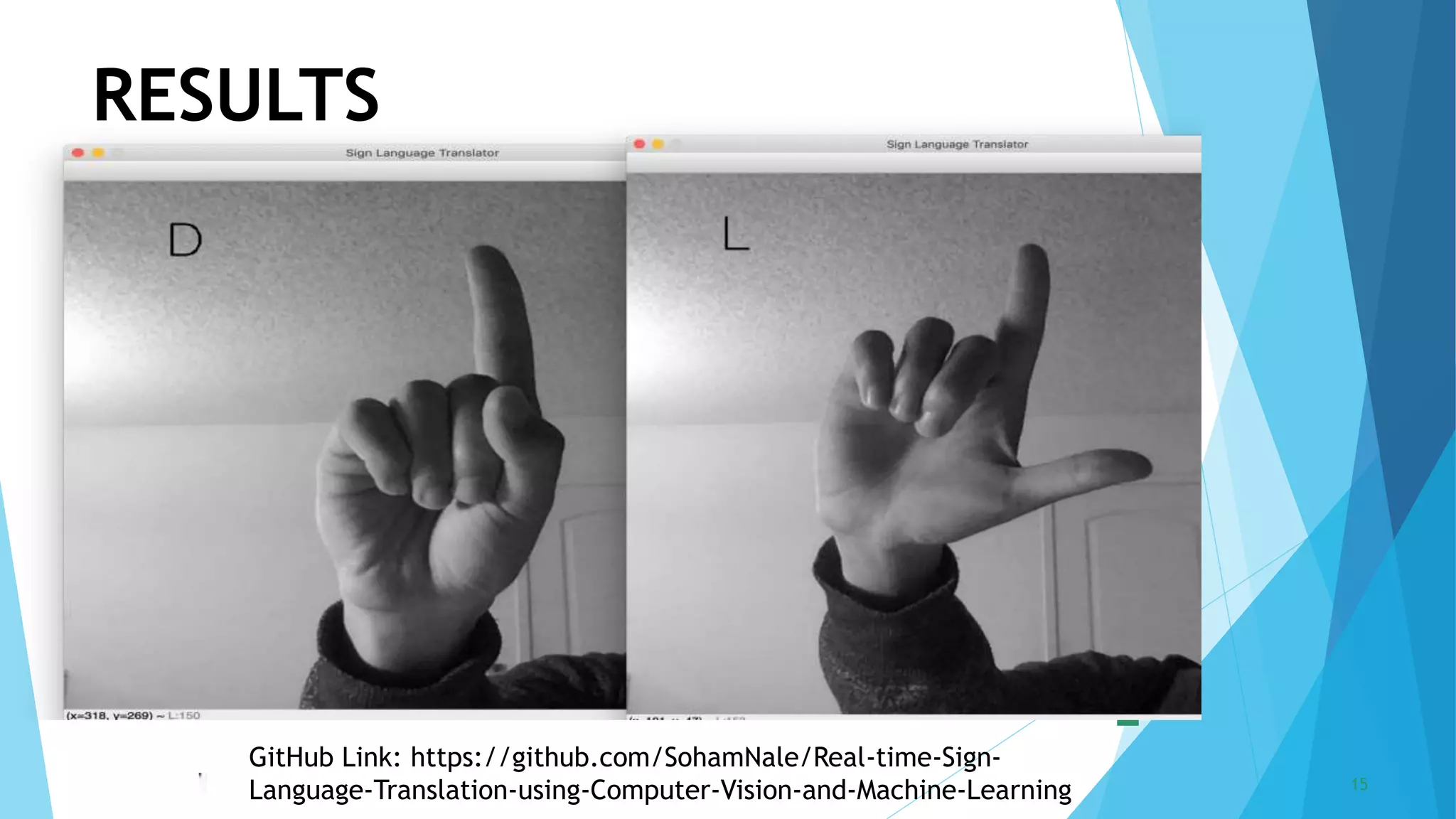 Real-time Sign Language Translation using Computer Vision and Machine Learning.pptx | Artificial ...