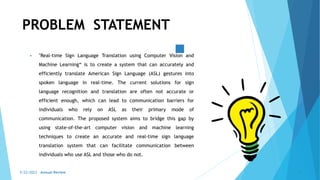 Real-time Sign Language Translation using Computer Vision and Machine ...