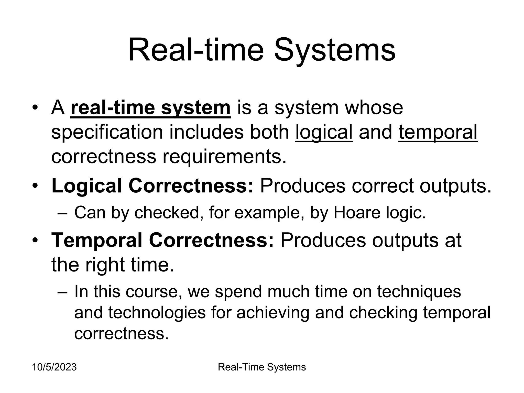 Real-Time Systems Intro.pptx | Operating Systems | Computer Software and Applications