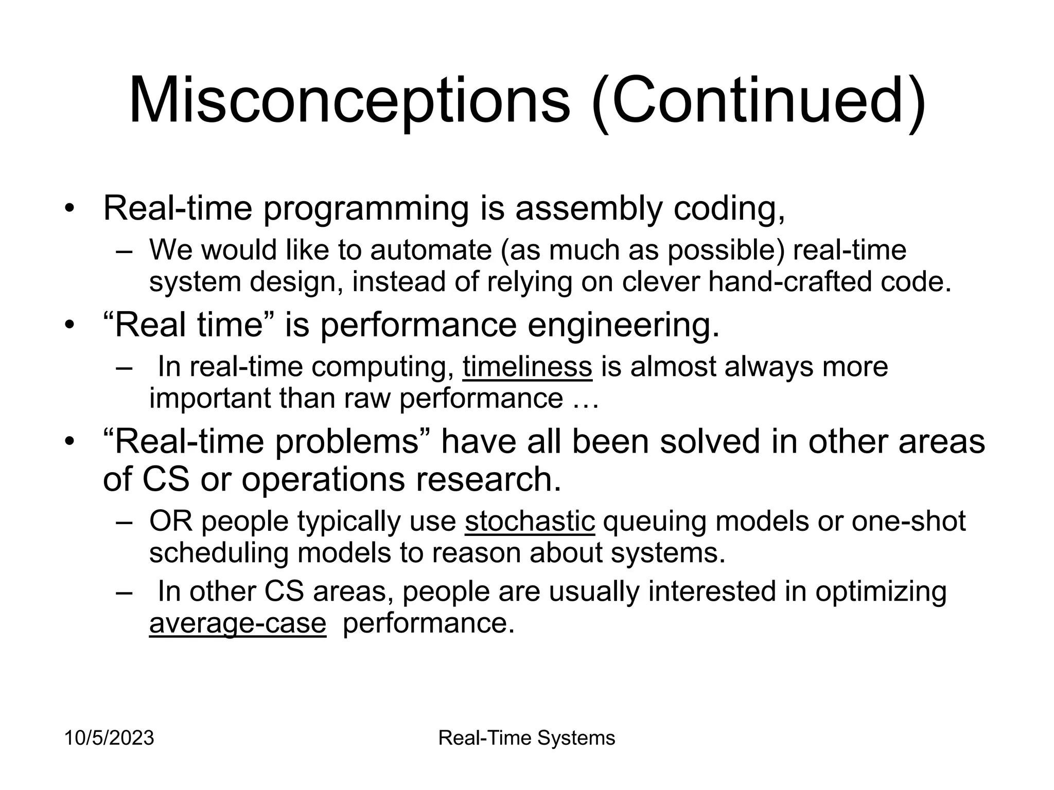 Real Time Systems Intropptx Operating Systems Computer Software And Applications