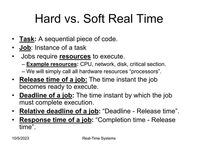 Real-Time Systems Intro.pptx | Operating Systems | Computer Software and Applications