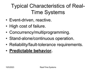 Real-Time Systems Intro.pptx | Operating Systems | Computer Software and Applications