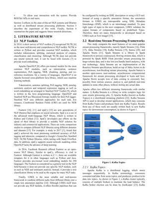 Real time text stream processing - a dynamic and distributed nlp pipeline | PDF