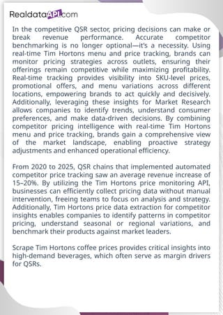 Real-Time Tim Hortons Menu and Price Tracking.pptx