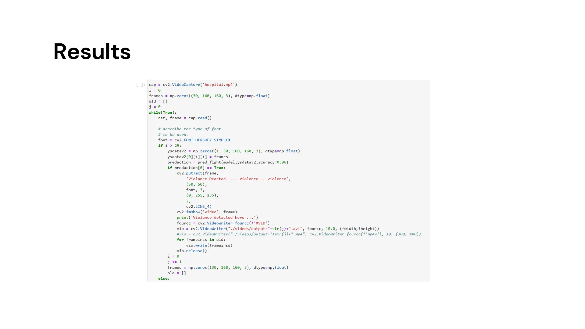 Real Time Video Based Violence Detection System In Public Area Using Neural Network Pptx
