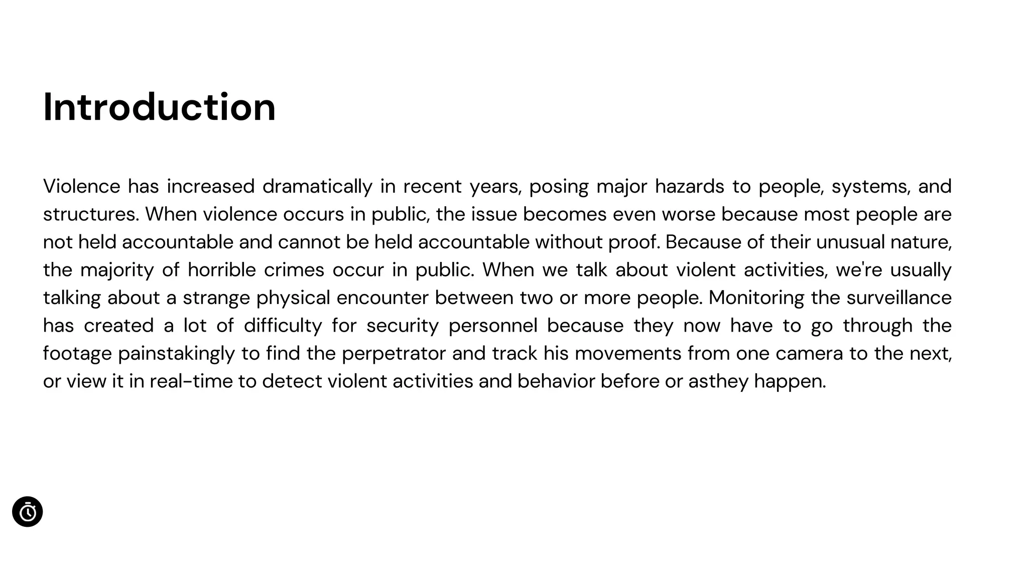 Real Time Video Based Violence Detection System In Public Area Using Neural Network Pptx