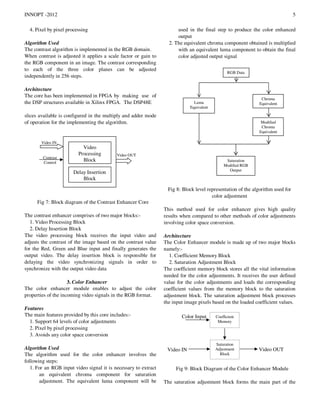 Real Time Video Processing in FPGA | PDF