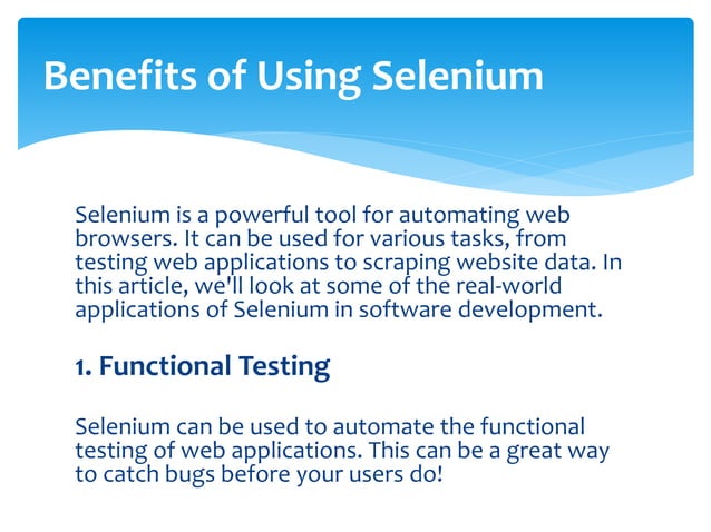 Real-World Applications of Selenium in Software Development.pptx