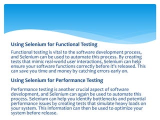 Real-World Applications of Selenium in Software Development.pptx