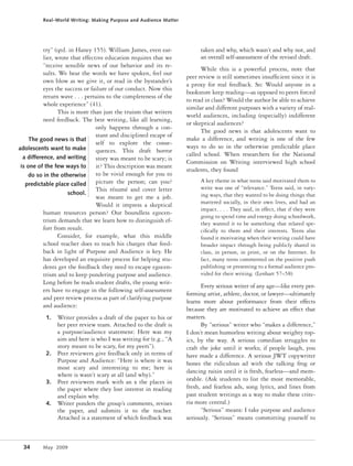 Real world writing- making purpose and audience matter | PDF ...