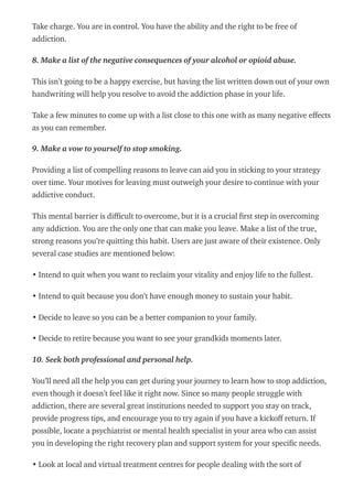 12 GLOBAL PROVEN WAYS ON HOW TO STOP ADDICTIONS | PDF