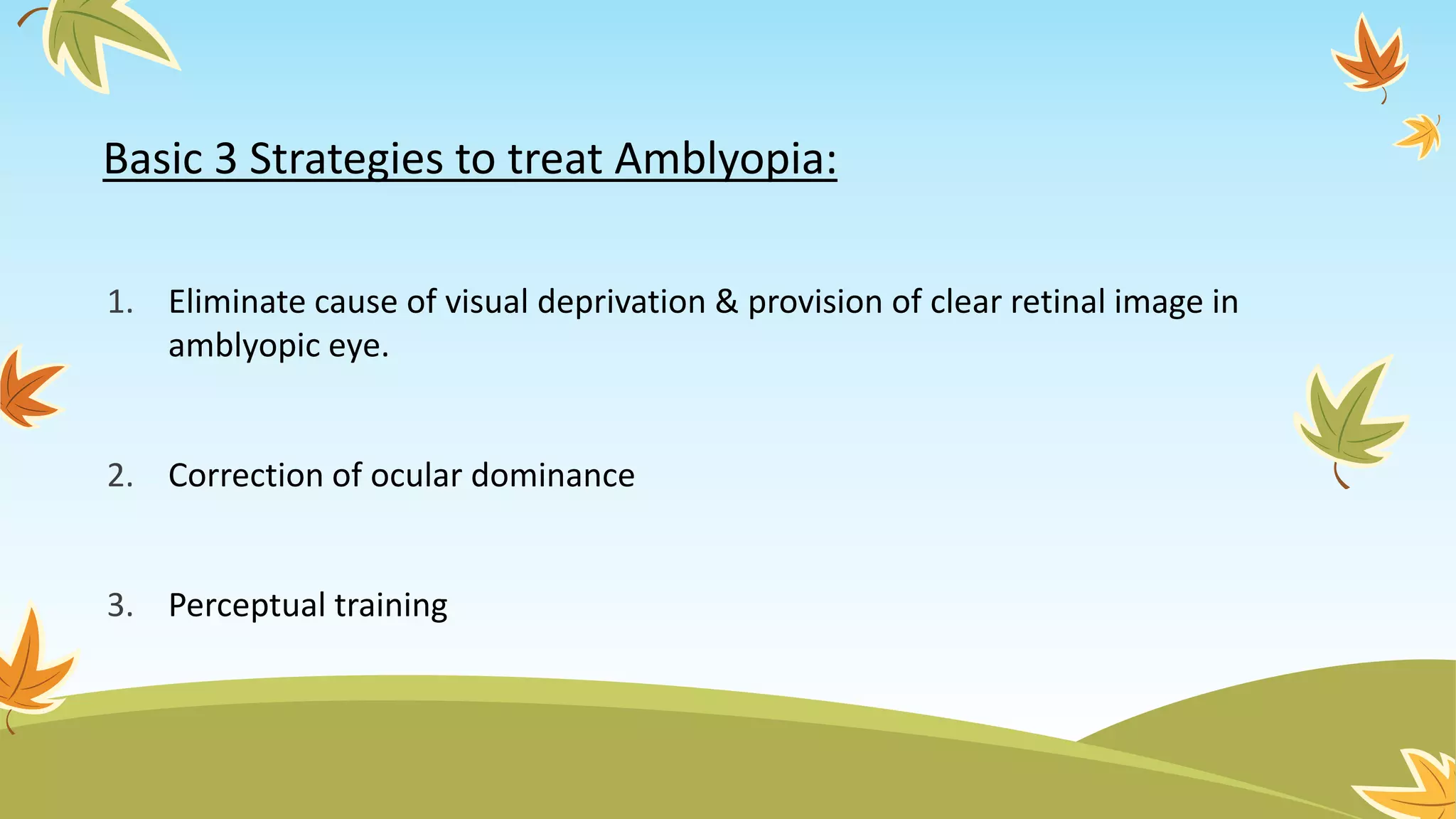 Real active and passive therapy in amblyopia managament | PPTX