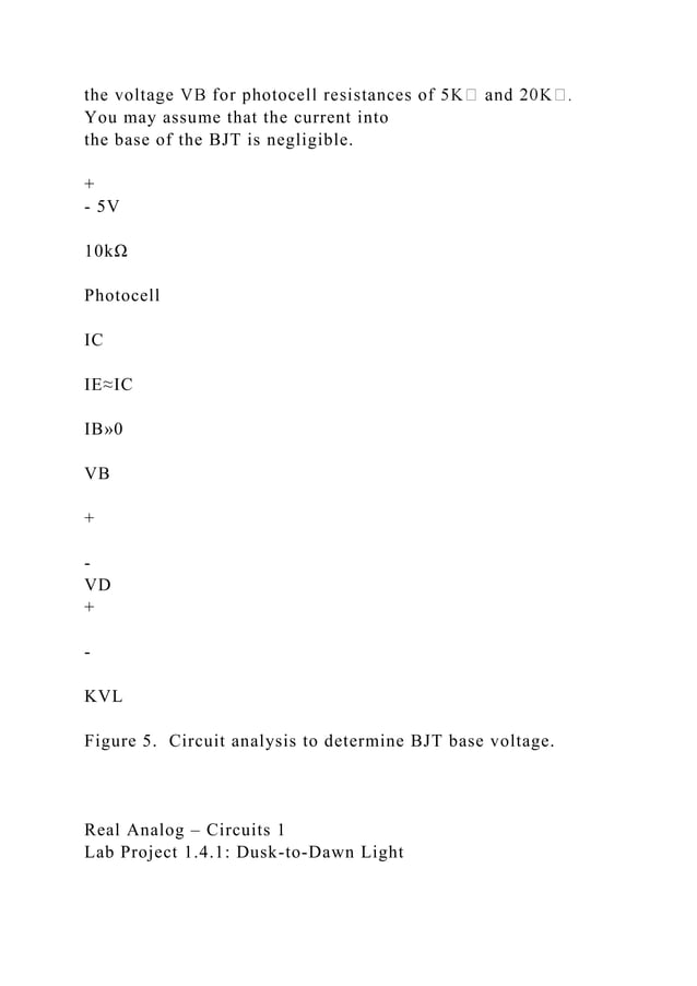Real Analog - Circuits 1Chapter 1 Lab WorksheetsReal Analog – .docx | Consumer Electronics ...