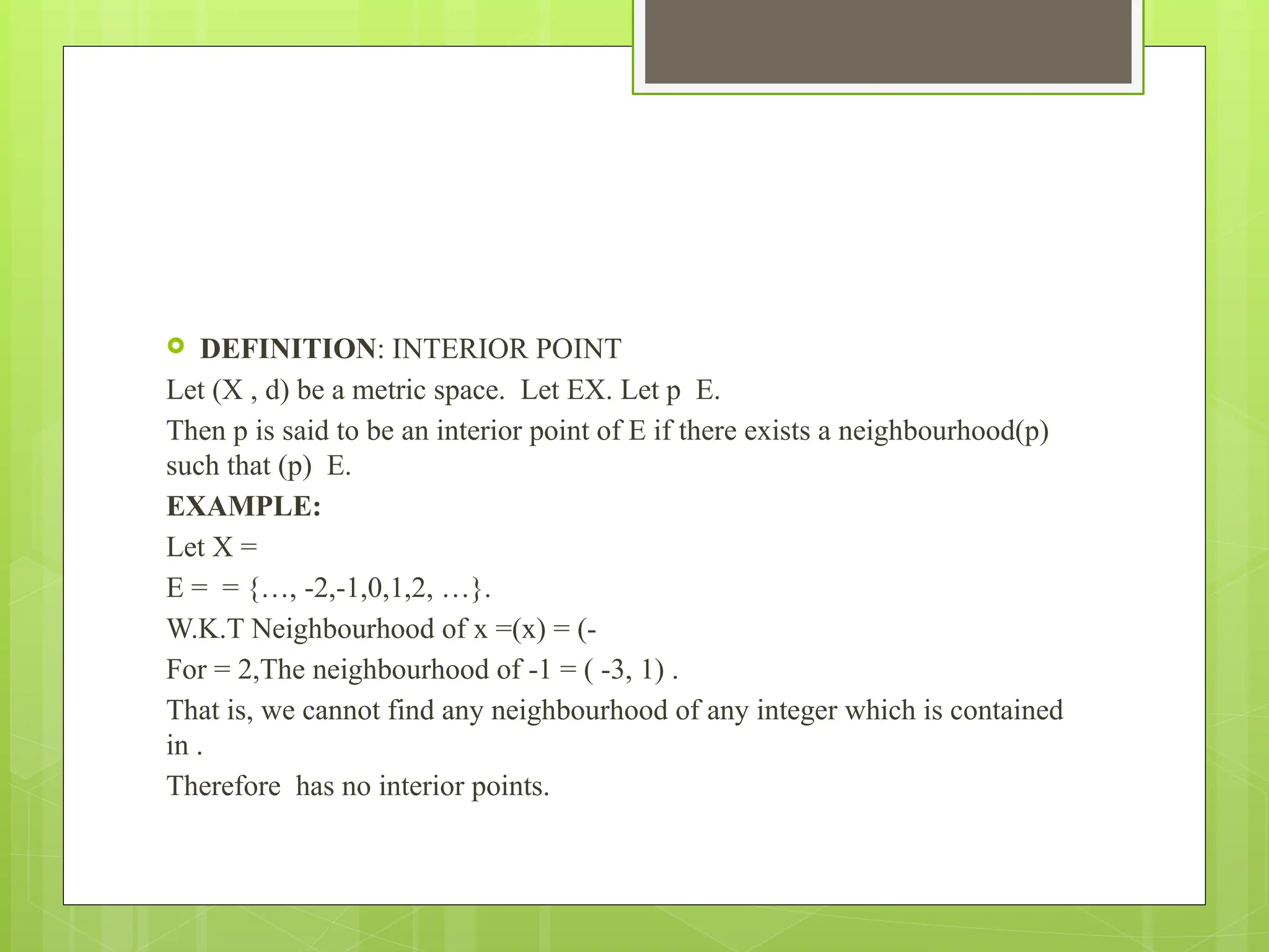 Real Analysis, Matric Space and some results | PPTX