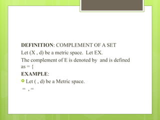 Real Analysis, Matric Space and some results | PPTX | Physics | Science