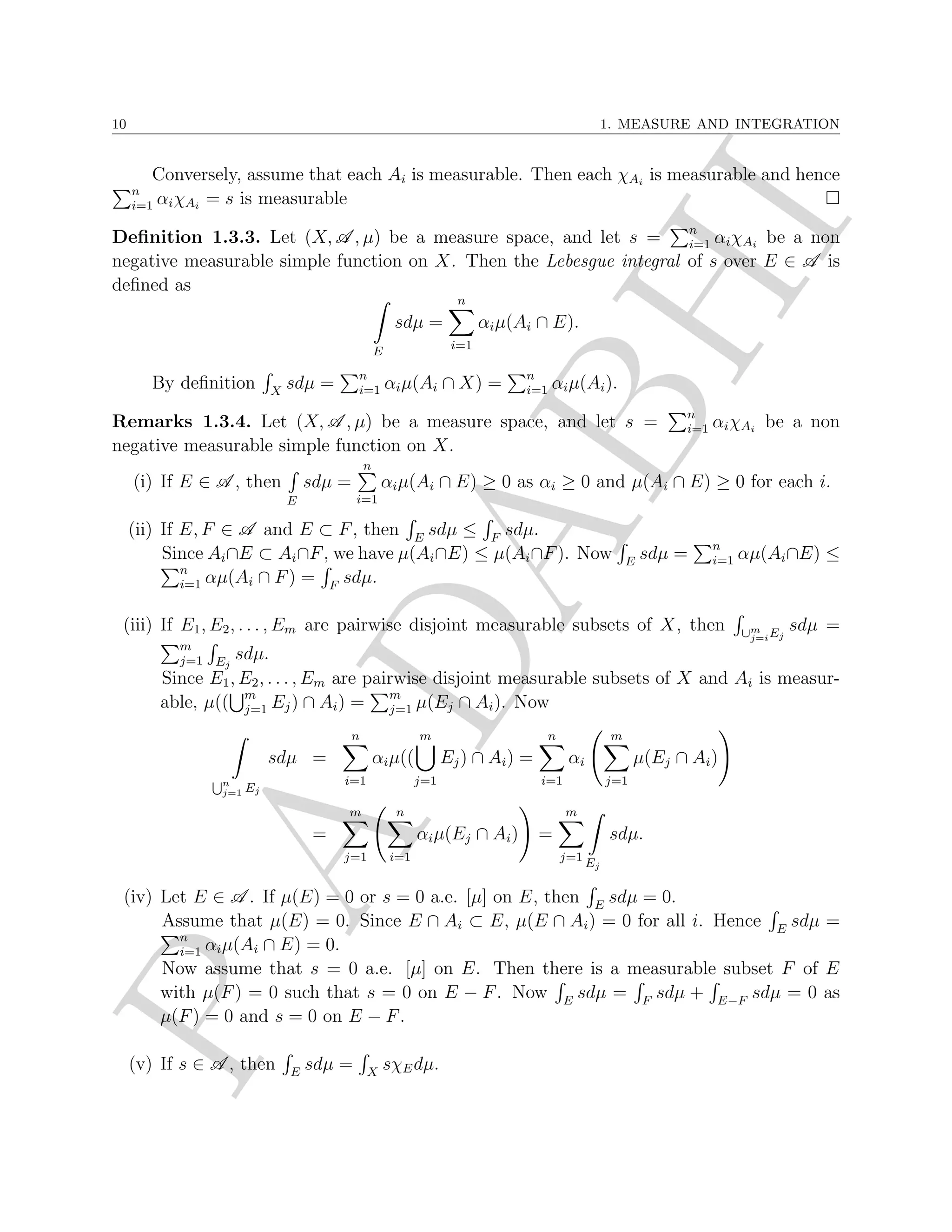 Real Analysis II (Measure Theory) Notes | PDF