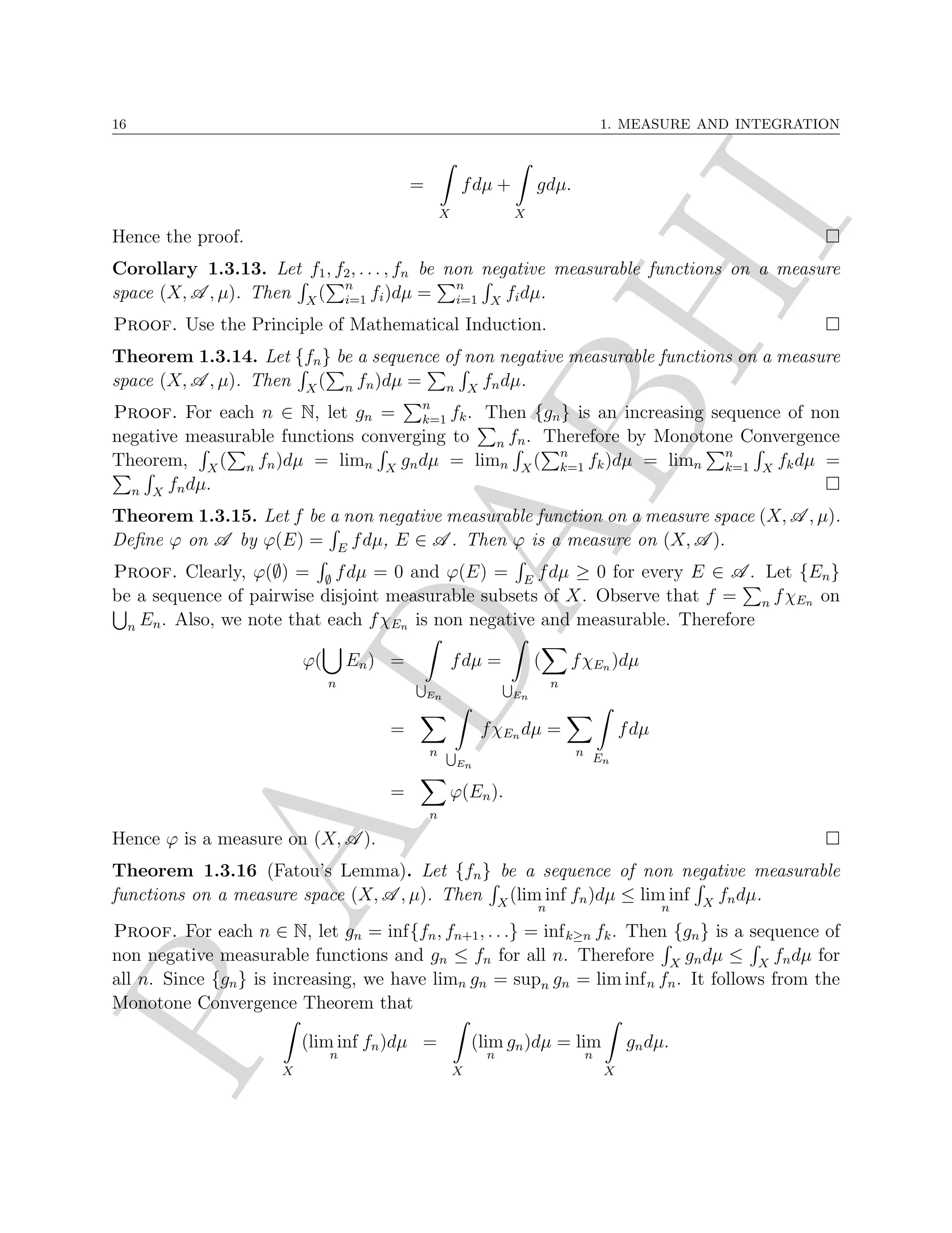 Real Analysis II (Measure Theory) Notes | PDF