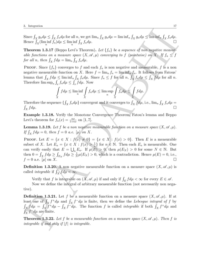 Real Analysis II (Measure Theory) Notes | PDF | Physics | Science