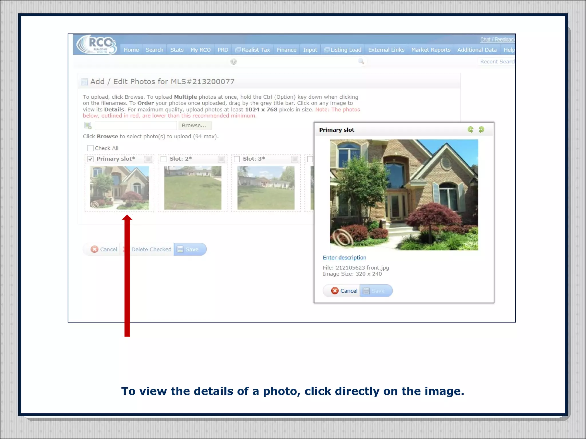 Realcomp's new manage photos option | PPT